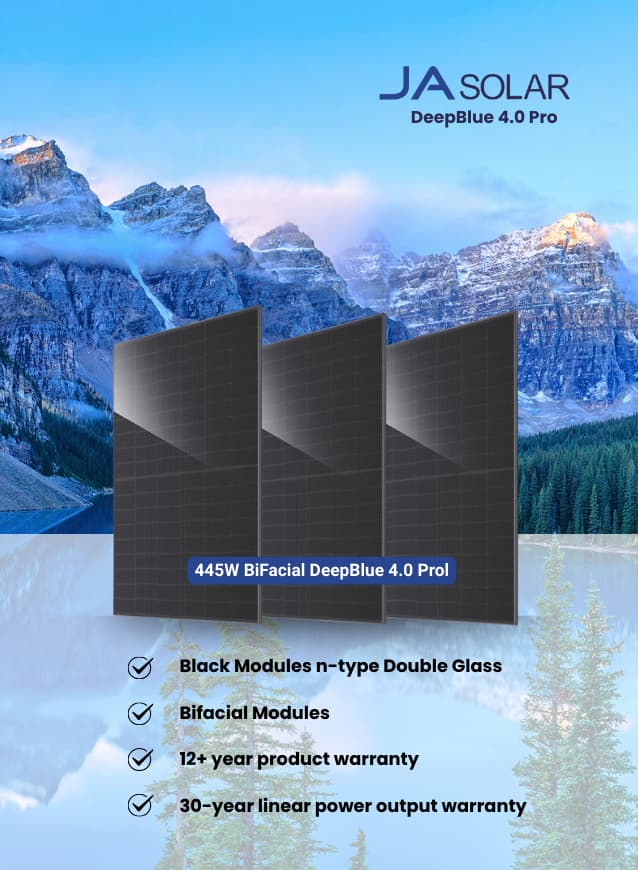 JA Solar JAM54D41-445/LB 445W Bifacial N-Type TOPCon Solar Panel | CDN ...